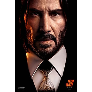 John Wick Chapter 4 Keanu Reeves Movie Poster Canvas Art Poster and Wall Art Picture Print Modern Family Bedroom Decor Posters 24x36 Inches