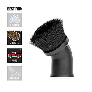 DEWALT Portable 4 Gallon Wet/Dry Vaccum, Yellow & Craftsman CMXZVBE38725 1-7/8 in. Dusting Brush Wet/Dry Vac Attachment