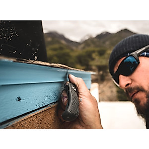 Outdoor Edge 3.0" RAZOR-WORK - RazorSafe Replaceable Blade Folding Utility Knife with Pocket Clip, 3X Cutting Edge, Shaving Sharp (Gray, 3 Blades)