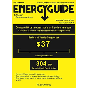DSF Mini Fridge with Freezer, 3.2 Cu.Ft Mini Refrigerator, 2 Door, 37DB Low Noise, Engery Saving with LED Light, Low-frost Mini Fridge for Bedroom, Office, Dorm, RV, Apartment, Black- MPBFD321