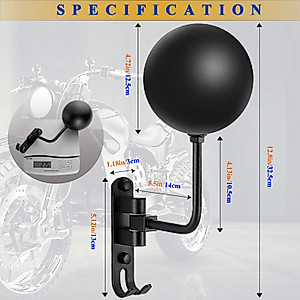 TPard Motorcycle Helmet Holder Wall Mount Helmet Rack 180° Rotation Helmet Hanger with 2 Hooks, 2 Pack