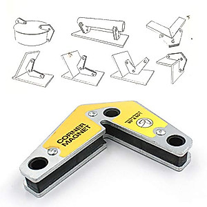 Handook Welding Magnetic Holder Corner, 2 Pack Welding Magnet, Welding Accessories and Tools, 120°, 90° & 60° Angle Setting