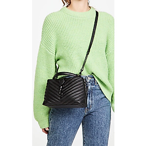 Rebecca Minkoff Edie TOP Handle Satchel, Black/Black