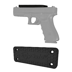 SnapSafe Magnetic Gun Mount 75912-Non-Scratch Rubber Coated Gun Magnet Mount for Pistols, Handguns, Revolvers, & Firearm Accessories - Magnetic Gun Holder Rated for 43 Pounds, Includes Mounting Screws