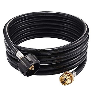 CHAMPS 12 Ft Propane Tank Converter Adapter Hose Assembly, QCC1 / Type1 LP Gas Tank, Bulk Propane Appliances to 20 LB Propane Cylinder Tanks