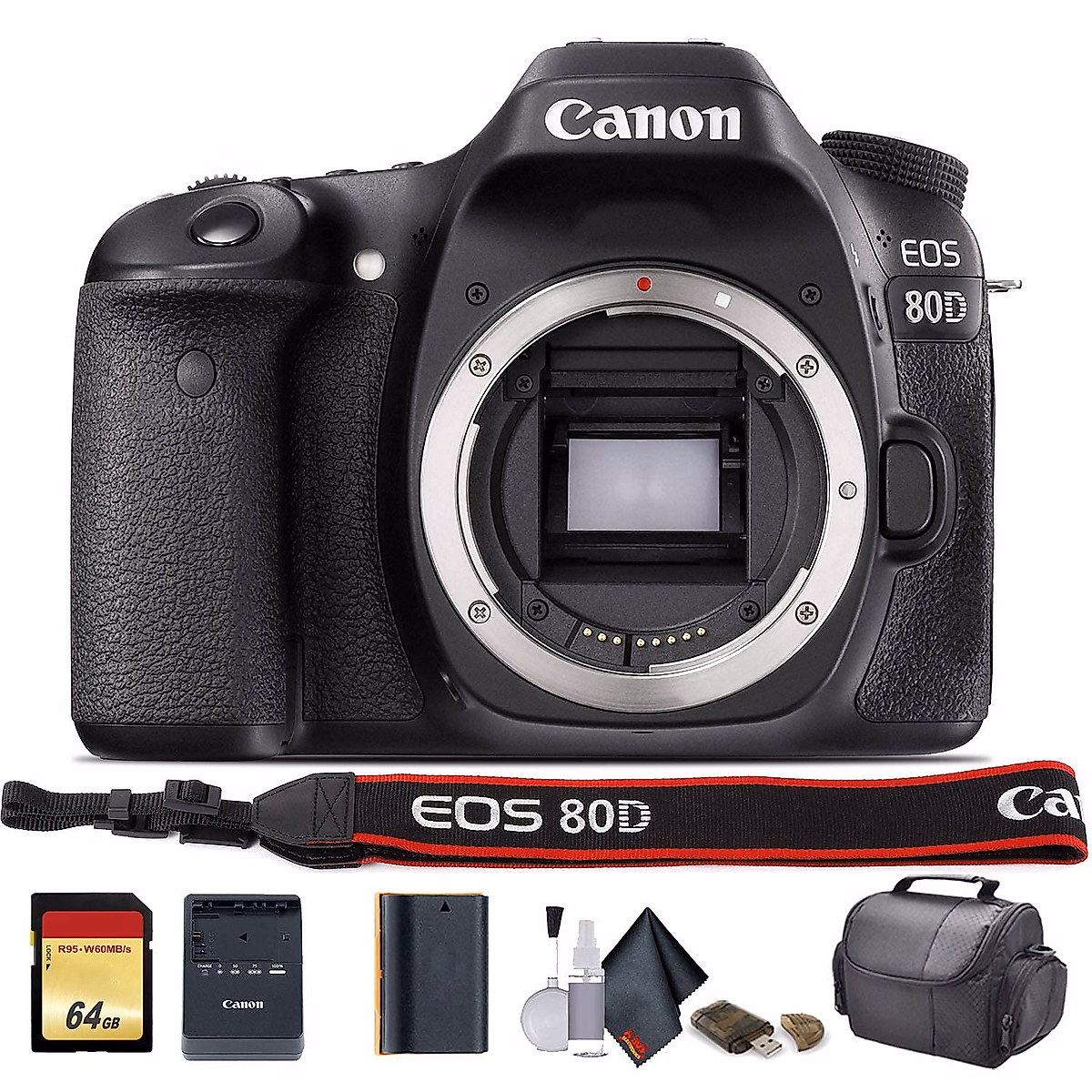 Canon EOS 80D DSLR Camera (1263C004) - Starter Bundle (International Model)