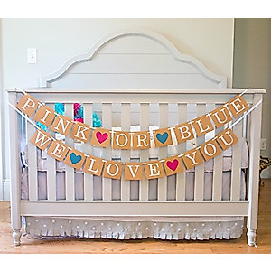 Gender Reveal Party Baby Shower Decorations - "Pink or Blue" Banner by Sterling James Co. - Pregnancy Announcement