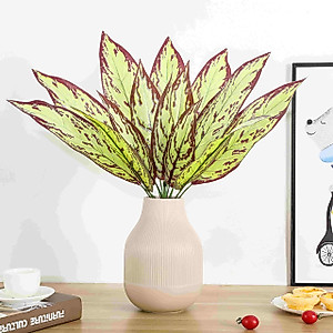 Lackingone 3 Pack Artificial Fern Plants Fake Leaves for Grass Backdrop Wall Fake Plants Home Garden Office Hanging Basket Wedding Indoor House Plants Green Wall Decoration Table Decor