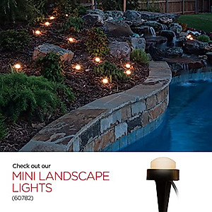 UltraPro LED Landscape Lights, Warm White, Large, 6 Pucks, 48ft, Outdoor Lighting, Ground, Garden, Decks, Patios, On/Off, Decoration, Weather Resistant, Durable, All Seasons, 60772