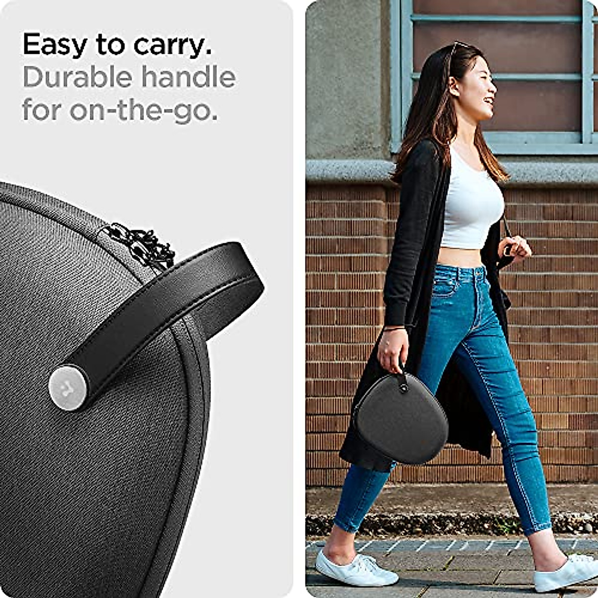 Spigen Klasden Designed for Airpods Max Carrying Travel Case Pouch Bag - Charcoal Gray [Compatible with Smart Case for Sleep Mode]