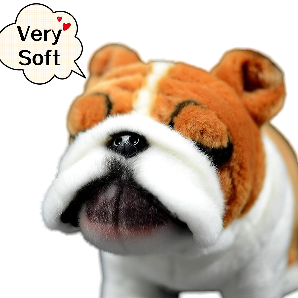 Lifelike Bulldog Plush-11.8" Bulldog Stuffed Animal,Soft Dog Stuffed Animals for Boy,Stuffed Plush for Girls and Boys,Stuffed Bulldog Plush for Kids, Kids' Plush Toy Pillows,Hugging Pillow