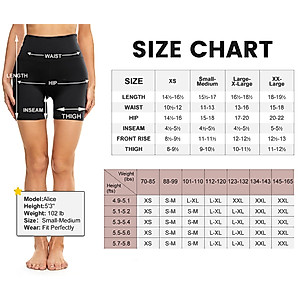 CAMPSNAIL 4 Pack Biker Shorts for Women High Waist - 3"/5"/8" Tummy Control Soft Athletic Yoga Workout Running Gym Shorts