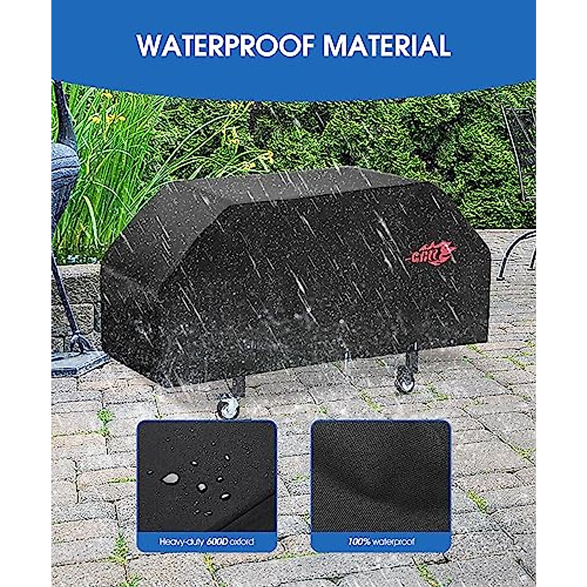 Griddle Cover for Blackstone Griddle, Epicmelody 36-inch 600D Heavy Duty Grill Cover for Outdoor Grill, Flat Top Grill Cover with Straps, Waterproof Grill Cover for Camp Chef and More 4-Burner Griddle