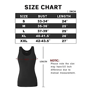 Orrpally Basic Tank Tops for Women Undershirts Tanks Top Lightweight Camis Tank Tops 4-Pack Black White Gray ArmyGreen M