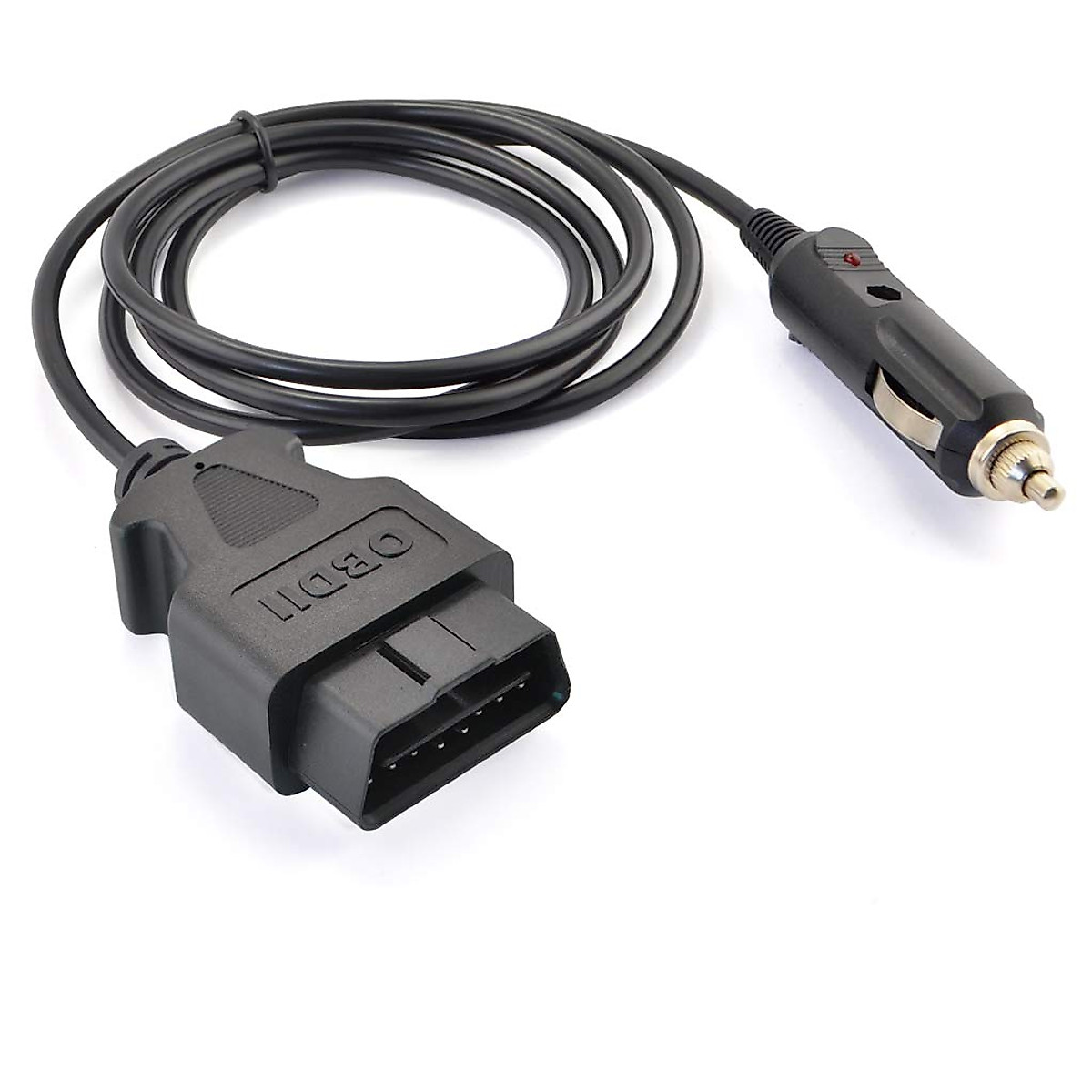 OLLGEN 3M/9.8ft Car OBDII Vehicle ECU Emergency Power Supply Cable Car Memory Save Any 12V DC Power Source OBD Male Connector Cable Adapter