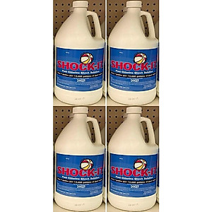 4- Gallons of Shock-It -Liquid Chlorine Pool Shock - Commercial Grade 12.5% Concentrated Strength - 1 Case