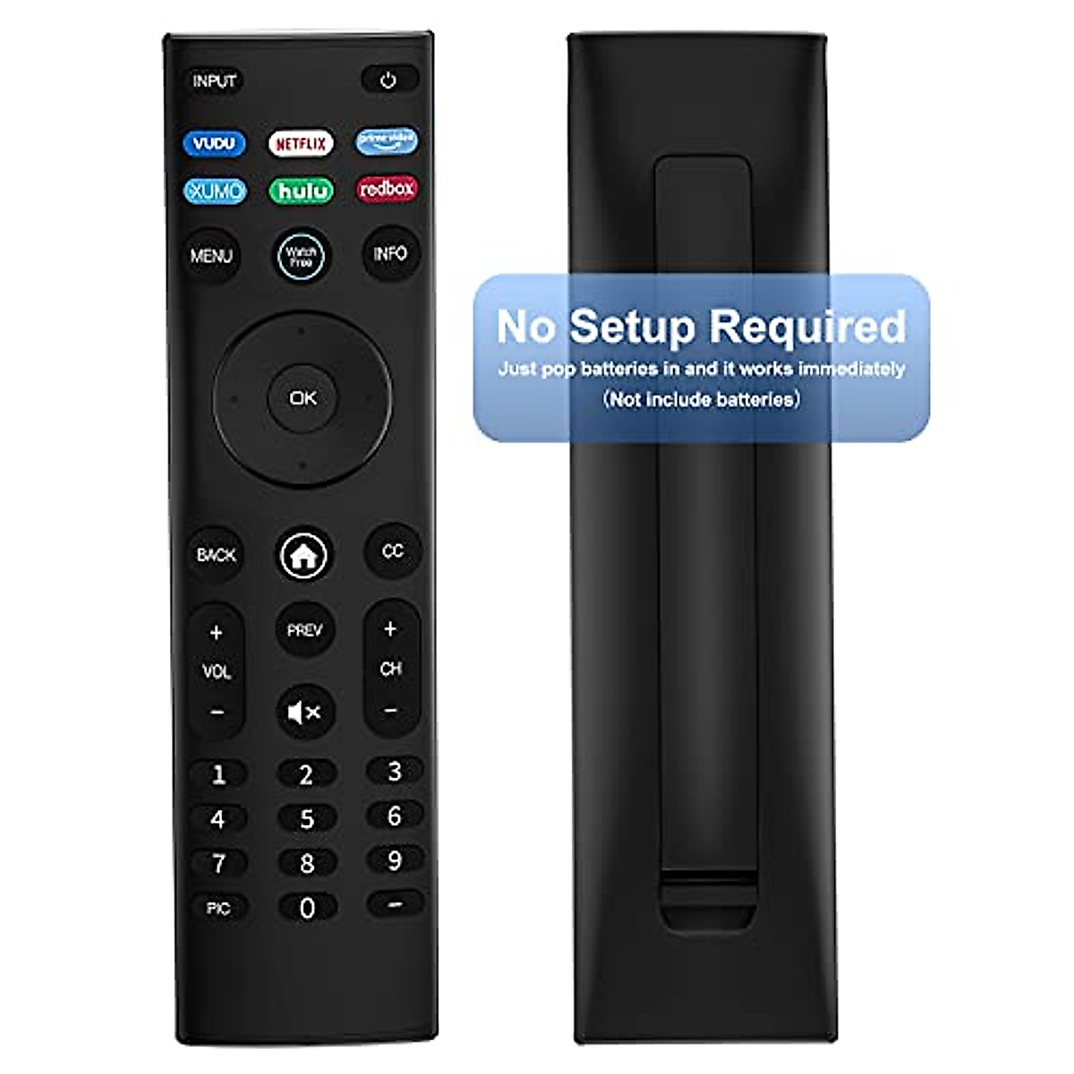 Universal Remote Control for All Vizio Smart TV, XRT140 for VIZIO All LED LCD HD 4K UHD HDR Smart TVs, Replacement XRT136 Smartcast D-Series E-Series M-Series P/PX-Series V-Series, No Setup Required