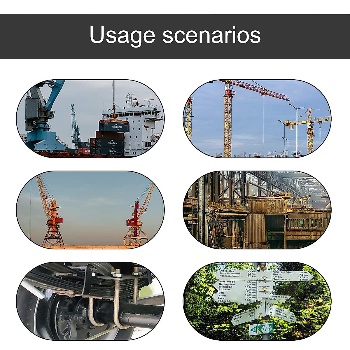 Aopin Stainless Steel U-Bolt 1/4"(D) x 1-5/8"(W) X 2-1/2"(L) Steel Antenna Clamps Boat Trailer Replacement U-Bolt with Accessories Nut, Baffle, Spring Release Washer.4Pcs