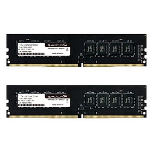 TEAMGROUP Elite DDR4 64GB Kit (2 x 32GB) 3200MHz (PC4-25600) CL22 Unbuffered Non-ECC 1.2V UDIMM 288 Pin PC Computer Desktop Memory Module Ram Upgrade - TED464G3200C22DC01