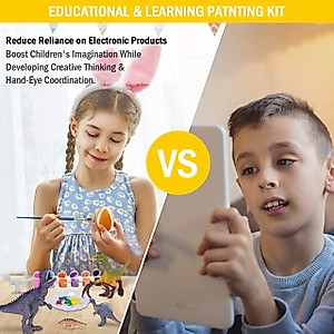 Dinosaur Painting Kit, 36Pcs Kids Crafts and Arts Set, Animal Toy Art and Craft Supplies for Boys Girls Age 5+ Years Old Kid Fun DIY Creative Party Favors Christmas Birthday Gift Paint Dinosaur Set