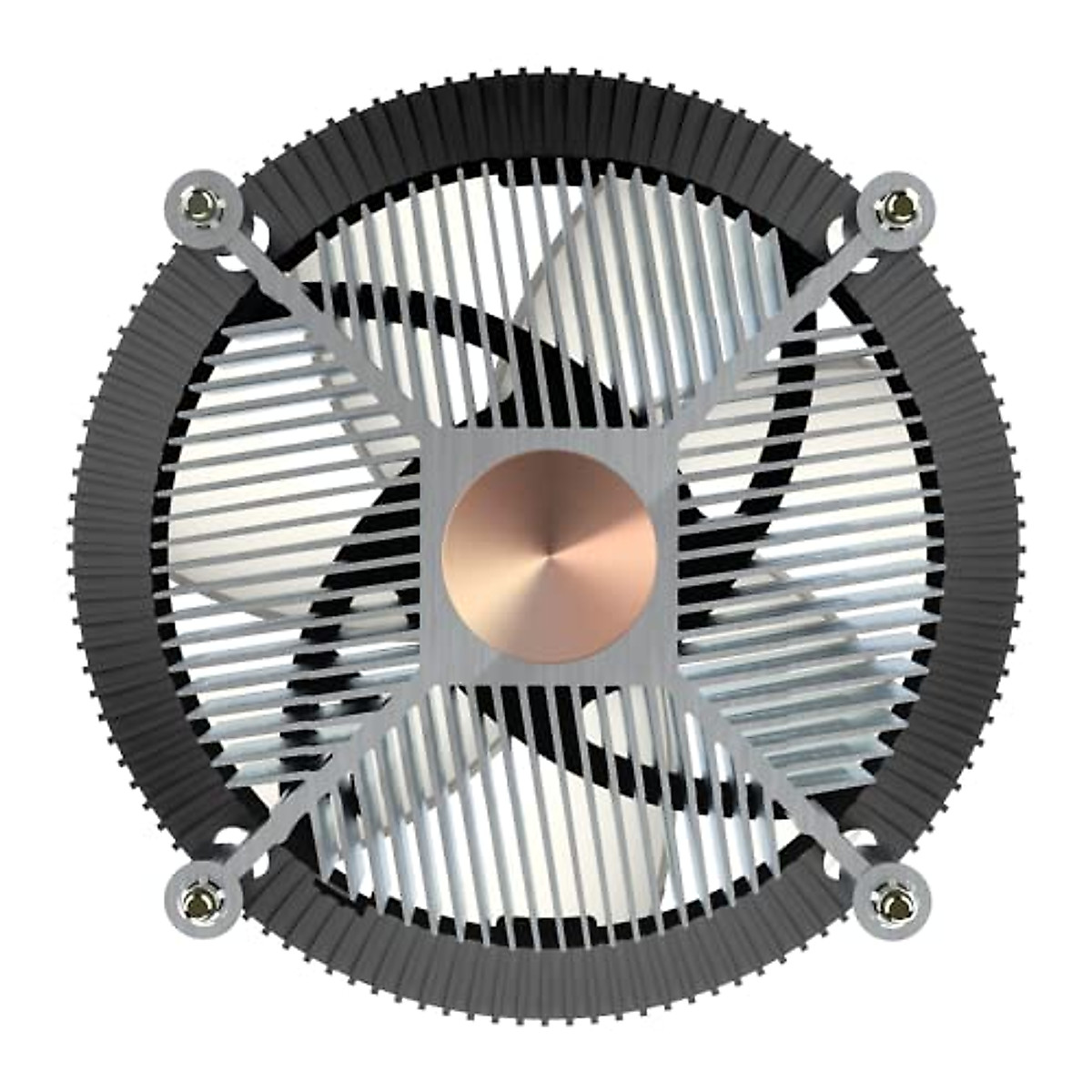 Cooler Master i70C LGA1700 ARGB Intel Low-Profile CPU Air Cooler, Anodized Black Aluminum Fins, Copper Insert Base, 95W TDP CPU Support, 120mm ARGB 3-Pin Fan for Intel LGA1700 For Desktop