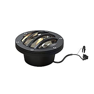 GOODSMANN Low Voltage Landscape Lights LED Well Lights 4W 12V In Ground Lights 2800K Warm White with Cable Connector Outdoor Lights Aluminum Housing Black Finish for Paver, Deck, Step, Garden Lights