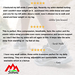 Ankle Brace 2PCS, Adjustable Compression Ankle Braces for Men Women Sports Protection, Breathable Neoprene Ankle Brace for Sprained Ankle, Stabilize Ligaments, Prevent Re-Injury