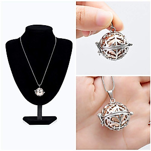 Minicremation Cremation Jewelry Urn Pendant Necklace for Ashes with Hollow Ball Keepsake Memorial Jewelry for Ashes (Rose Gold)