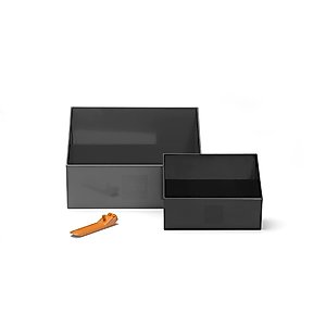 Room Copenhagen LEGO Brick Scooper Set - Easy Clean Up for Building Blocks and Other Toys - 1 Large Dark Stone Gray Scoop 7.63 x 5.19in and 1 Small Black Scoop 5.07 x 3.46in - Includes Brick Separator
