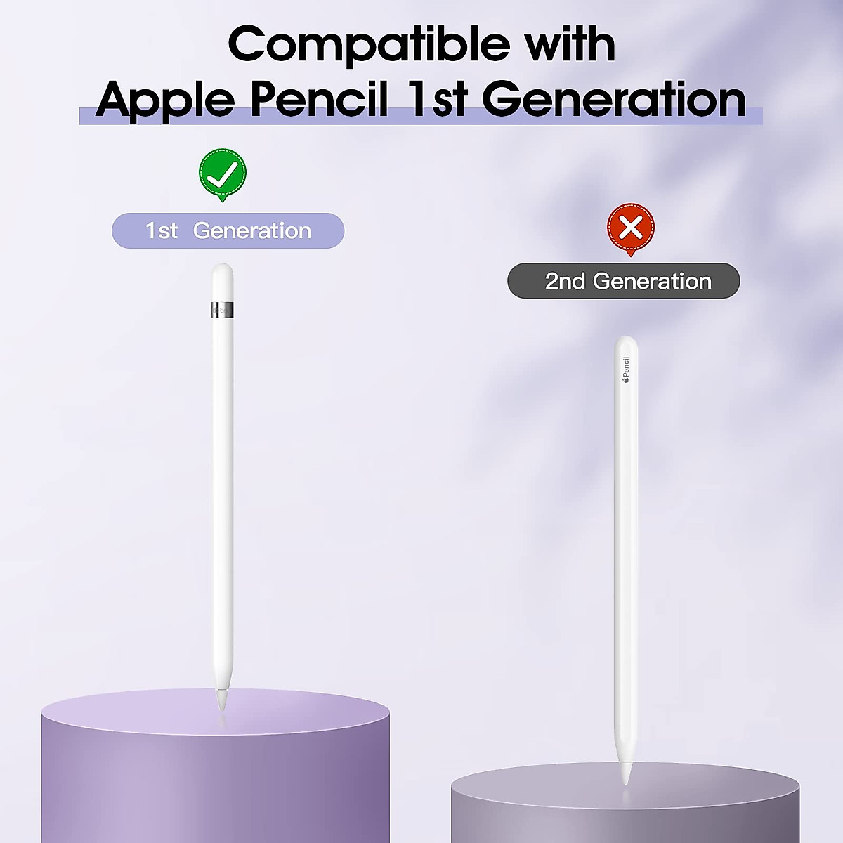 TiMOVO Holder Case Fit Apple Pencil 1st Generation, Retractable Tip Cap Protective Pencil Sleeve Cover with Sturdy Clip for Apple Pencil 1st Gen - Taro Purple