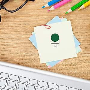 ChromaLabel 1/2 Inch Round Permanent Color-Code Dot Stickers, 1000 Labels per Roll, Forest Green