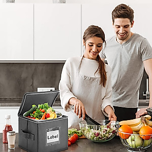 Karenhi 4 Pcs China Storage Containers Hard Shell, China Plate Storage Containers with Lid Stackable Platter box for Dishes Plates, Grey