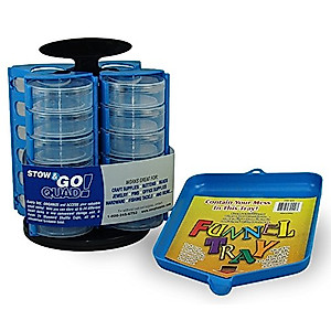 TIDY CRAFTS QUAD STOW N GO BLUE BEAD, JEWELRY, NOTIONS AND CRAFTS ORGANIZER