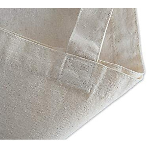 Georgiabags 3 Pack Reusable Canvas Tote Bags, Everyday Grocery Shopping Totes, Natural Color Cotton Bags