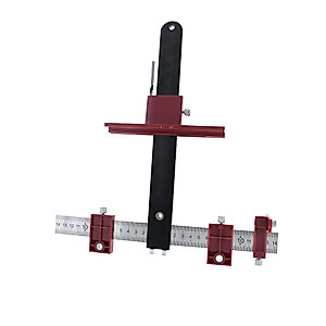 Milescraft 1340 Hardware Jig – Adjustable Drill Guide to Quickly Install Cabinet/Drawer Handles, Knobs and Pulls. Cabinet Hardware Template, Wood Drilling Guide Jig, Drawer Pull Jig.