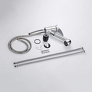 Mixer Tap Creative Stretch Kitchen Sink Faucet Brass Bathroom Bathtub Antique Single Hole Water Mixer Tap Bathtub Shower Sprayer Hot Cold Water Valve Water Mixer Faucet