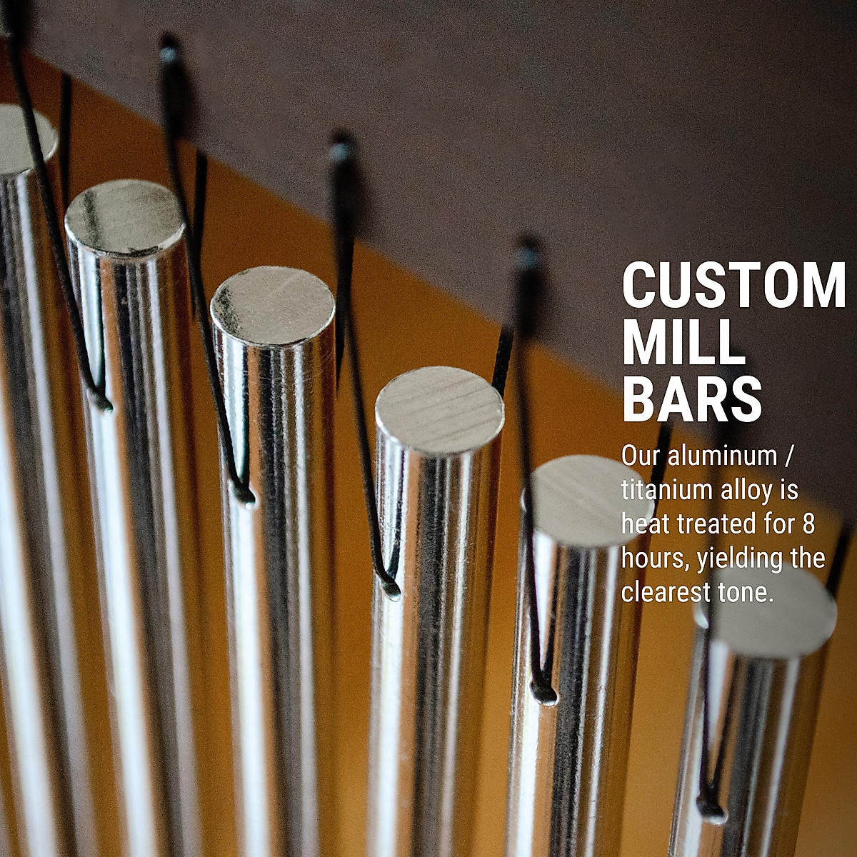 TreeWorks Chimes Classic Medium Single Row Bar Chimes Percussion Instrument — MADE in U.S.A. (TRE23)