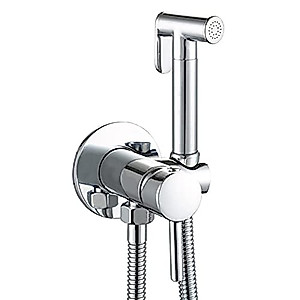 ZLOCYIVHE Hand Shower for Toilet Use Hand Held Toilet Bidet Sprayer Toilet Bidet Sprayer kit Brass with Hose Cold Water Chrome Toilet Spray Gun Set