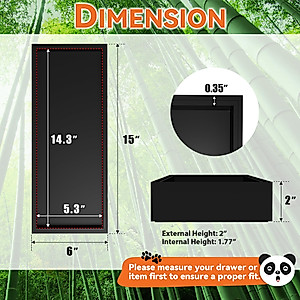 Lixple Bamboo Kitchen Drawer Organizer - Set of 2, Stackable Utensil Organizers, Wooden Storage Box Tray for Cabinet, Pantry, Bathroom Countertop, Multi-use Organization and Storage (Black)