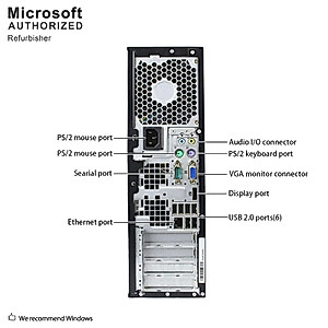 Desktop Computer Package Compatible with HP Elite 8100, Intel Core i5 3.2-GHz, 8 gb RAM, 500 GB HDD, Dual 19 LCD, DVD, Keyboard, Mouse, WiFi, Windows 10 Home (Renewed)