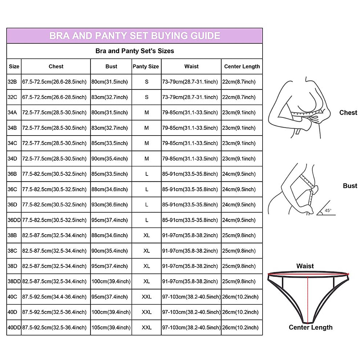 Guoeappa Women's Sexy Soft Lace Lingerie Set See Through Underwear Floral Lace Underwire Sheer Bra and Panty Set (Black,36B)