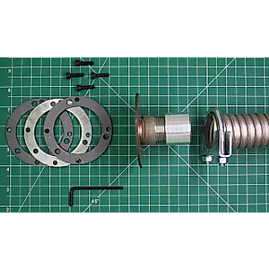Innovative Generator Solutions GenExhaust for Champion #90 3hole or 4hole 1-1/2" galv Steel tubing 1' Long
