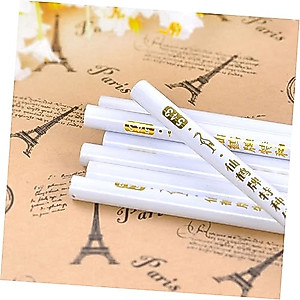 SEWACC 10pcs Rhinestones Picker Pencil Nail Art Pencils Nail Rhinestone Picker White Pencils Nail Tools Rhinestone for Nails White Nail Point Pen Bamboo Manicure Nail Clippers
