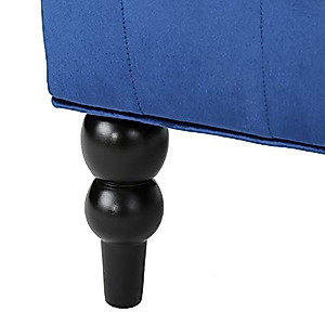 Christopher Knight Home Toddman High-Back Velvet Club Chair, Navy Blue