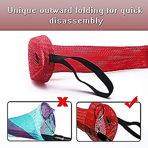 Beetwo Fishing Rod Cover, 4 Pack Fishing Rod Sleeve Sock Pole Glove Protector Cover with Lanyard for Fly, Spinning, Casting, Sea Fishing Rod