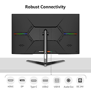 Z-Edge U32I4K 32 Inch 4K Monitor, UHD 3840 x 2160 IPS Monitor, AMD FreeSync, Viewing 178°, HDMI and USB Type-C Connectivity, 60Hz Refresh Rate, 8ms, 3-Side Virtually Ultra-Slim Bezel Design