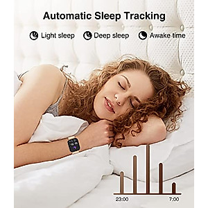 EGQINR Smart Watch (Answer/Make Call), 1.68" Fitness Tracker Smartwatch for Android iPhone with Blood Pressure Blood Oxygen Heart Rate Sleep Monitor Pedometer, IP67 Waterproof Smart Watches for Women