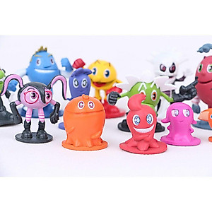 Seamont New Gift PAC-Man and The Ghostly Adventures 12 pcs Movie Action Figure Kids Toy Xmas Gift Cute, 3-5cm