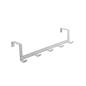 Coat Clothes Hanger, Versatile 5-Hook Design Punch-Free Wall Mounted Over Door Hook for Kitchen