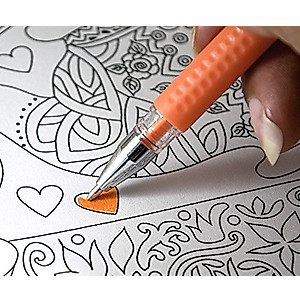 ArtQ Gel Pen Set of 24 Glitter/Neon/Metallic & Pastel Great Coloring | Draw Sketch Doodle Art | Personalize Greeting Cards | Fun Creative Gift